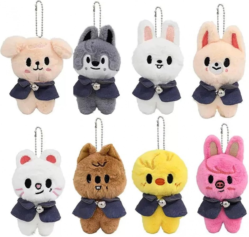 8 PCS Skzoo Keychains 3.8 Inches Stray Kids Plush Keychains Kpop SKZ ...
