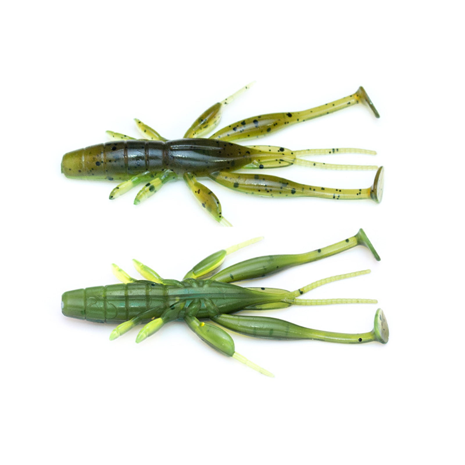 8 PCS Soft Plastic Fishing Lures Artificial Swimbait Floating Shrimp ...