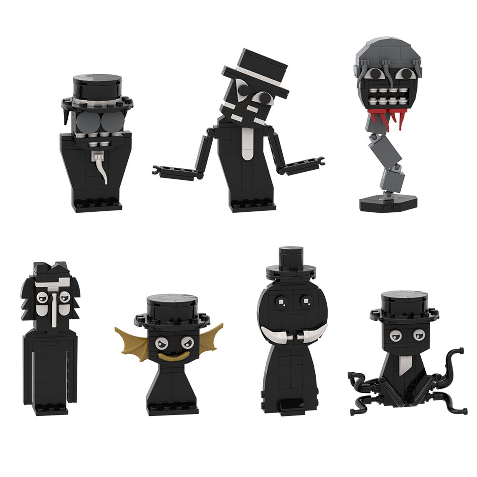 8 PCS Sprunki Game Building Blocks Set, Sprunki Character Model ...