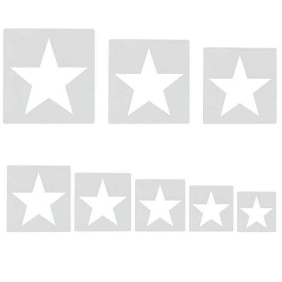 8 PCS Star Stencils Set for Painting, Various Sizes Template for DIY ...