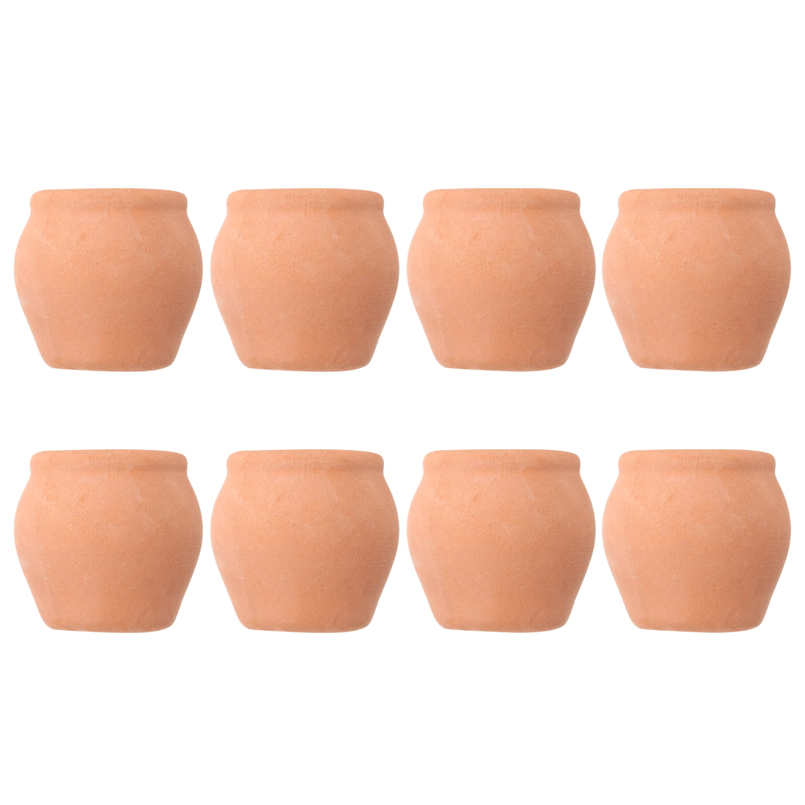 OUNONA 8PCS Small Clay Pots for Succulent Plants Miniature Terracotta ...