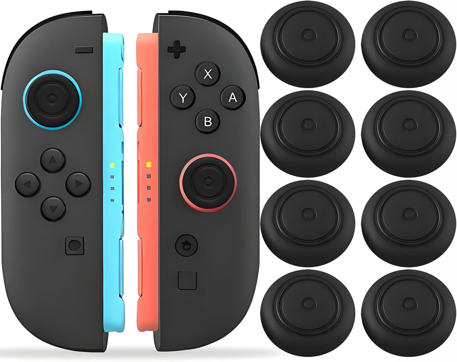 8 PCS Switch 2 Thumb Grips – Thumb Caps Compatible with Switch 2 Joy ...