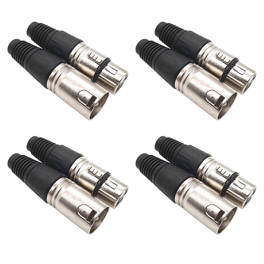 8 PCS Three-core Connector for Audio Socket Male XLR Plug Mic Cable ...