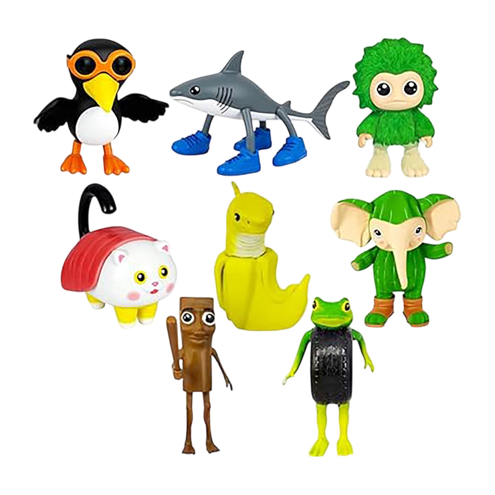 8 PCS Tralalero Tralala Toys TUNG TUNG TUNG SAHUR AI Italian Animals ...