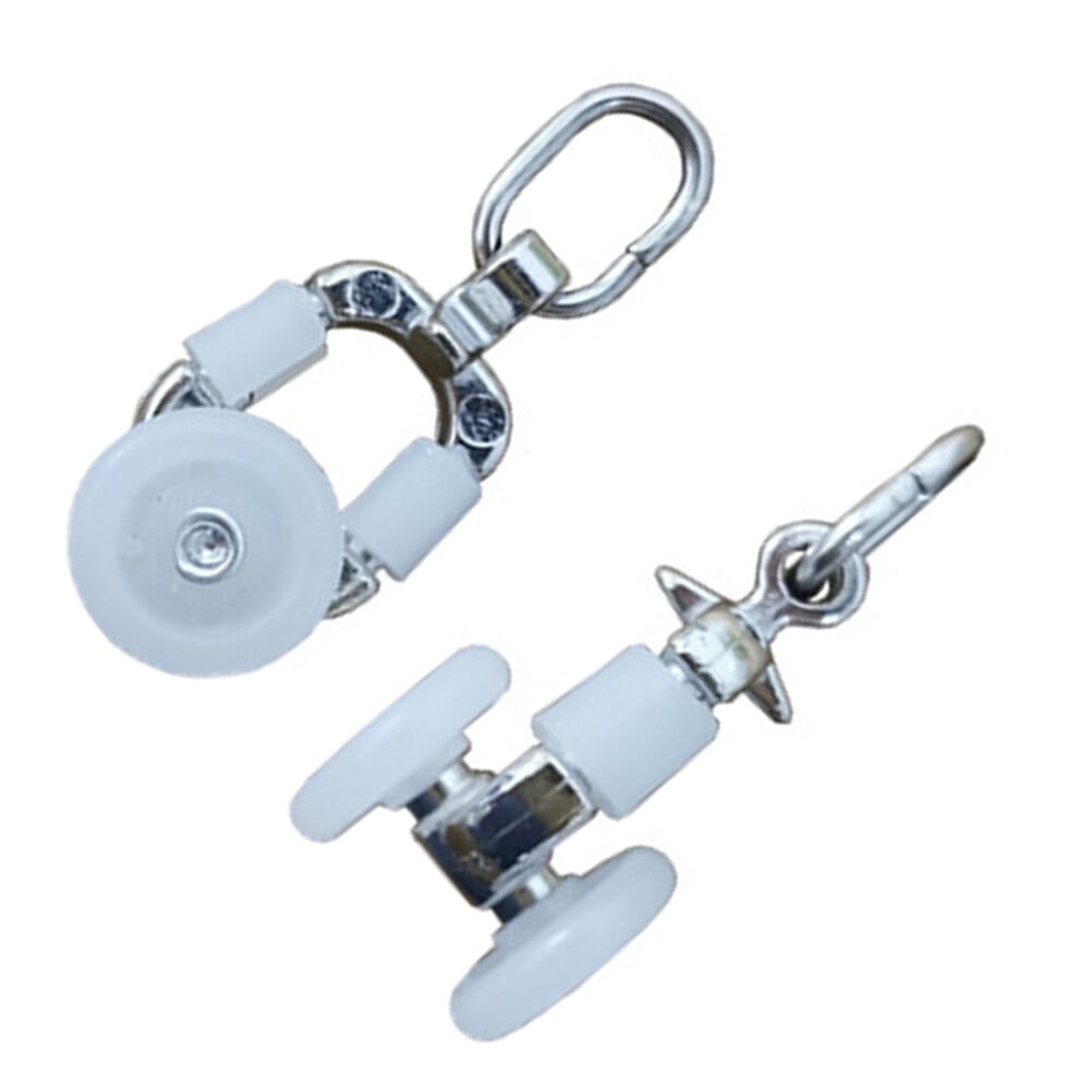 8 PCS Twin Wheeled Carriers Pulley for Curtain Gazebo Double Track Rail ...