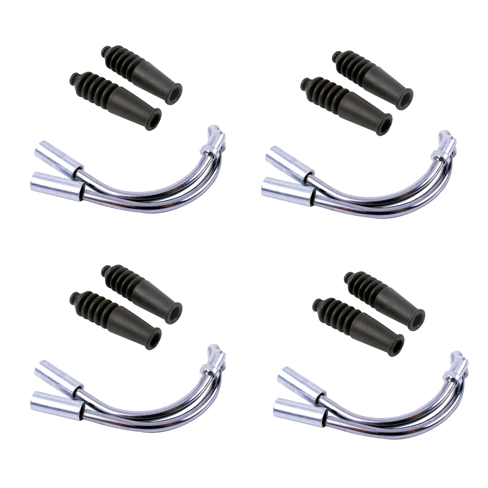 8 PCS Bicycles V-Brake Brake Noodles and Boot Set Bike Brake Bend Tube ...