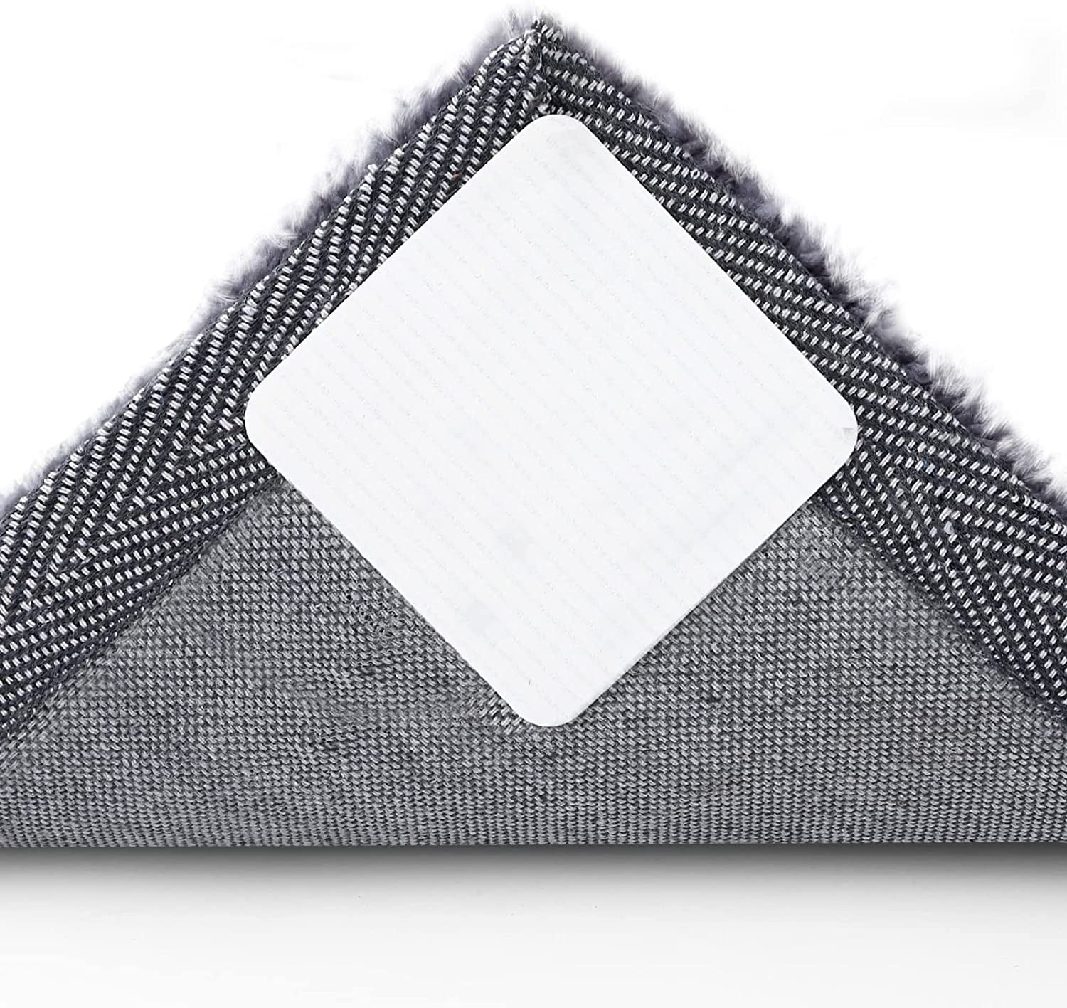 8 PCS Vacuum Tech Rug Pad Gripper for Hardwood Floors, White Washable ...