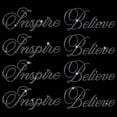 8 PCS Word Rhinestone Iron On Transfers Glitter 'Believe' 'Inspire ...