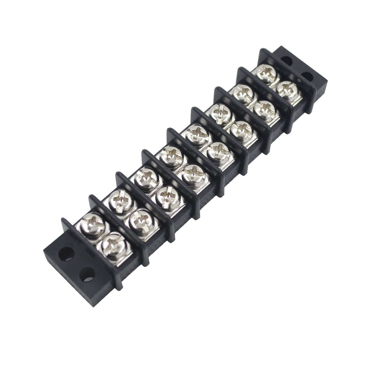 8 POSITION HD 20A WIRE CONNECOR SCREW BARRIER SILVER TERMINAL STRIP ...