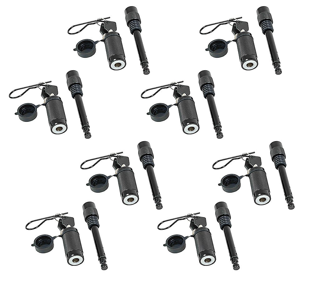 8 Pack 1/2" Hitch Pin with Lock, Keyed Alike , Fits 1-1/4" Receiver ...