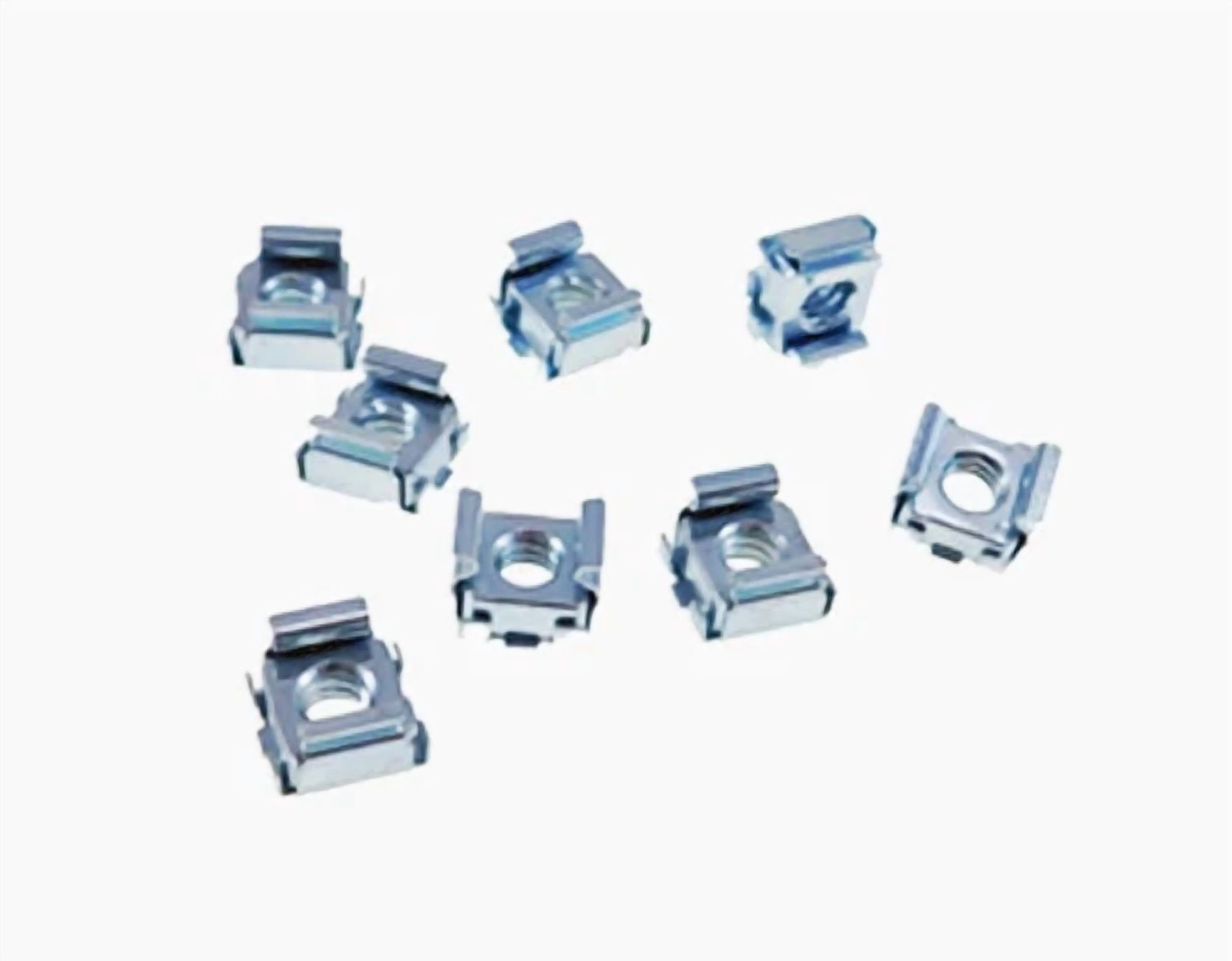 8 Pack 1/4-20 Self-Retaining Cage Nuts - 3/8" Panel Hole Size Bfc7988 ...