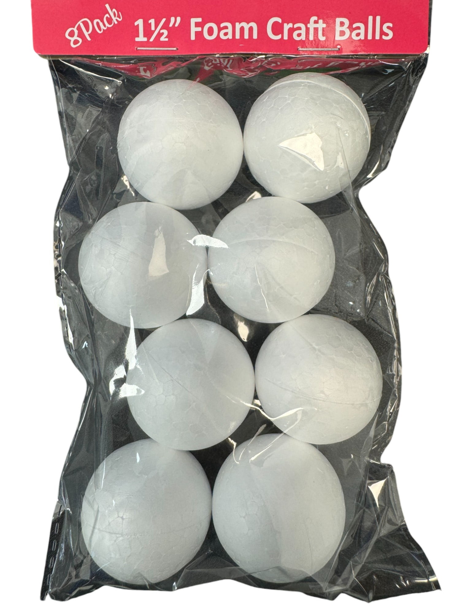 8 Pack 1.5 inches Foam Craft Balls for School & Craft Projects – High ...