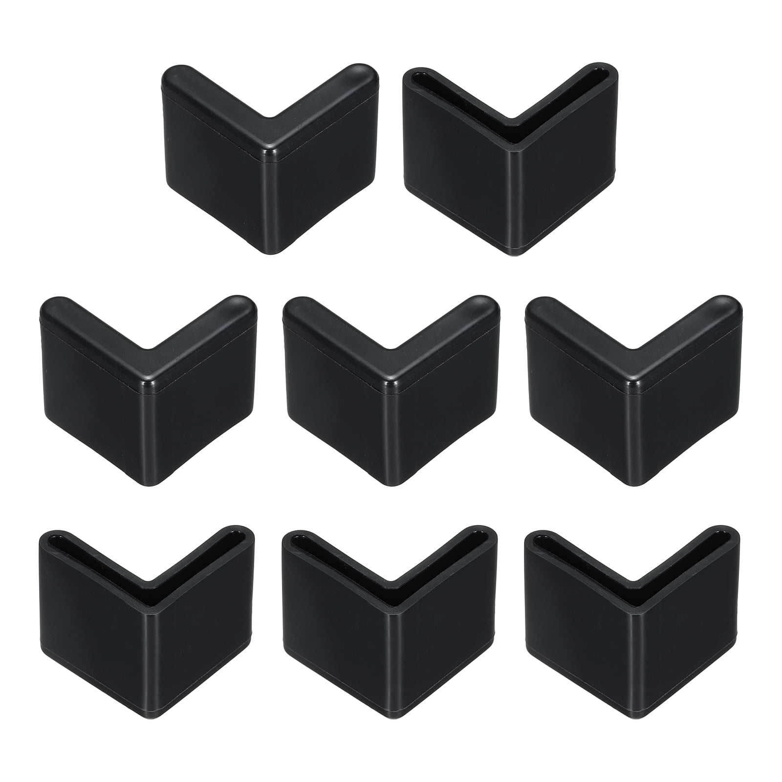 8 Pack 1" Bed Frame End Caps, Rubber L-Shape Angle Iron Foot Pad Leg ...