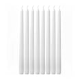8 Pack 10 Inch White Taper Candles, Unscented Dripless Smokeless Candle ...