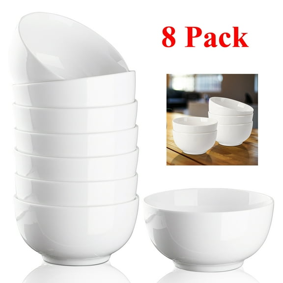 SHIQI-Ceramic Soup Bowls, 26Oz Cereal Bowls Set of 6 for Soup, Cereal ...