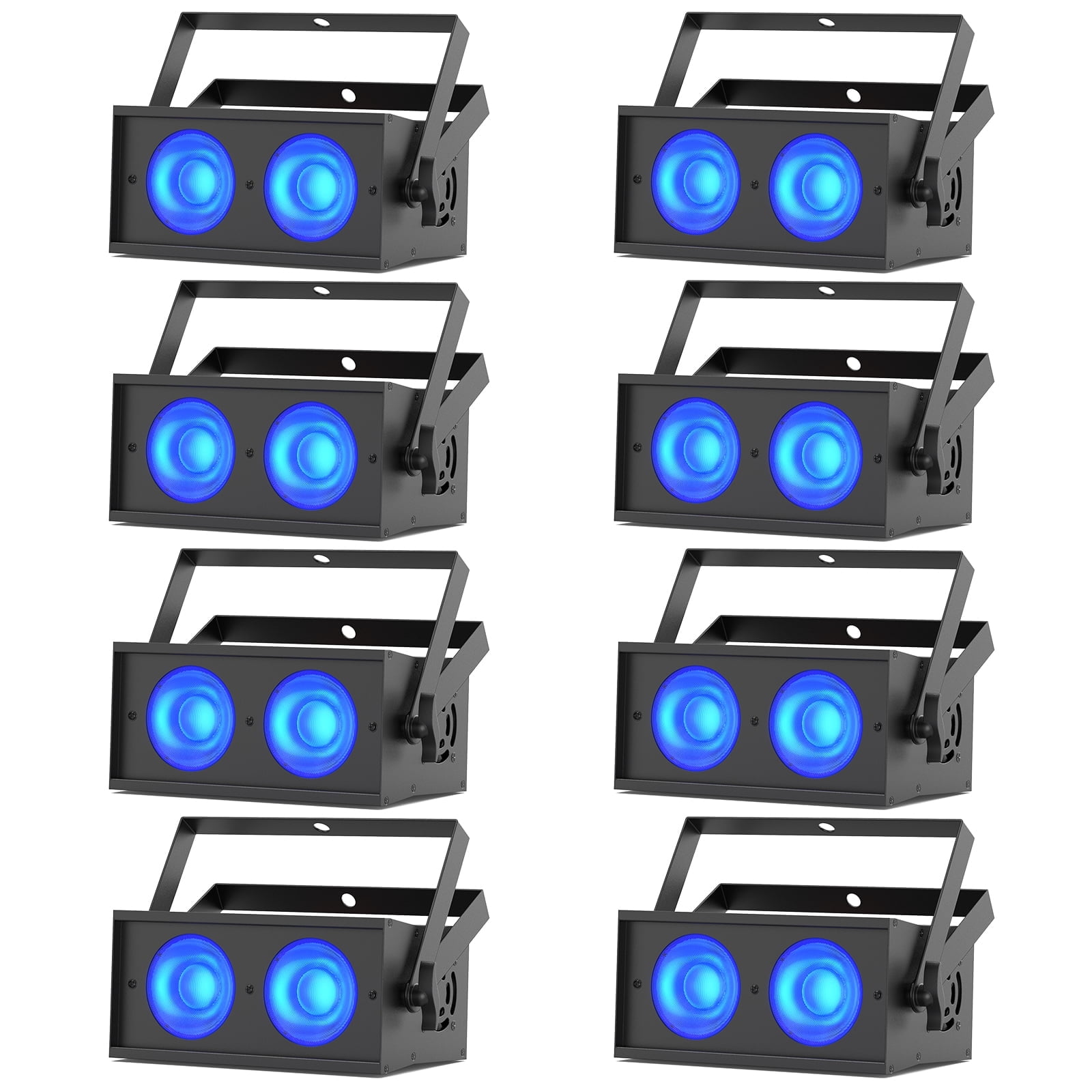8 Pack 100W Mini RGBW COB LED Par Light – DMX/Auto/Sound Control for ...