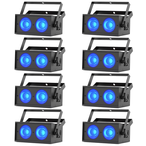 8 Pack 100W Mini RGBW COB LED Par Light – DMX/Auto/Sound Control for ...