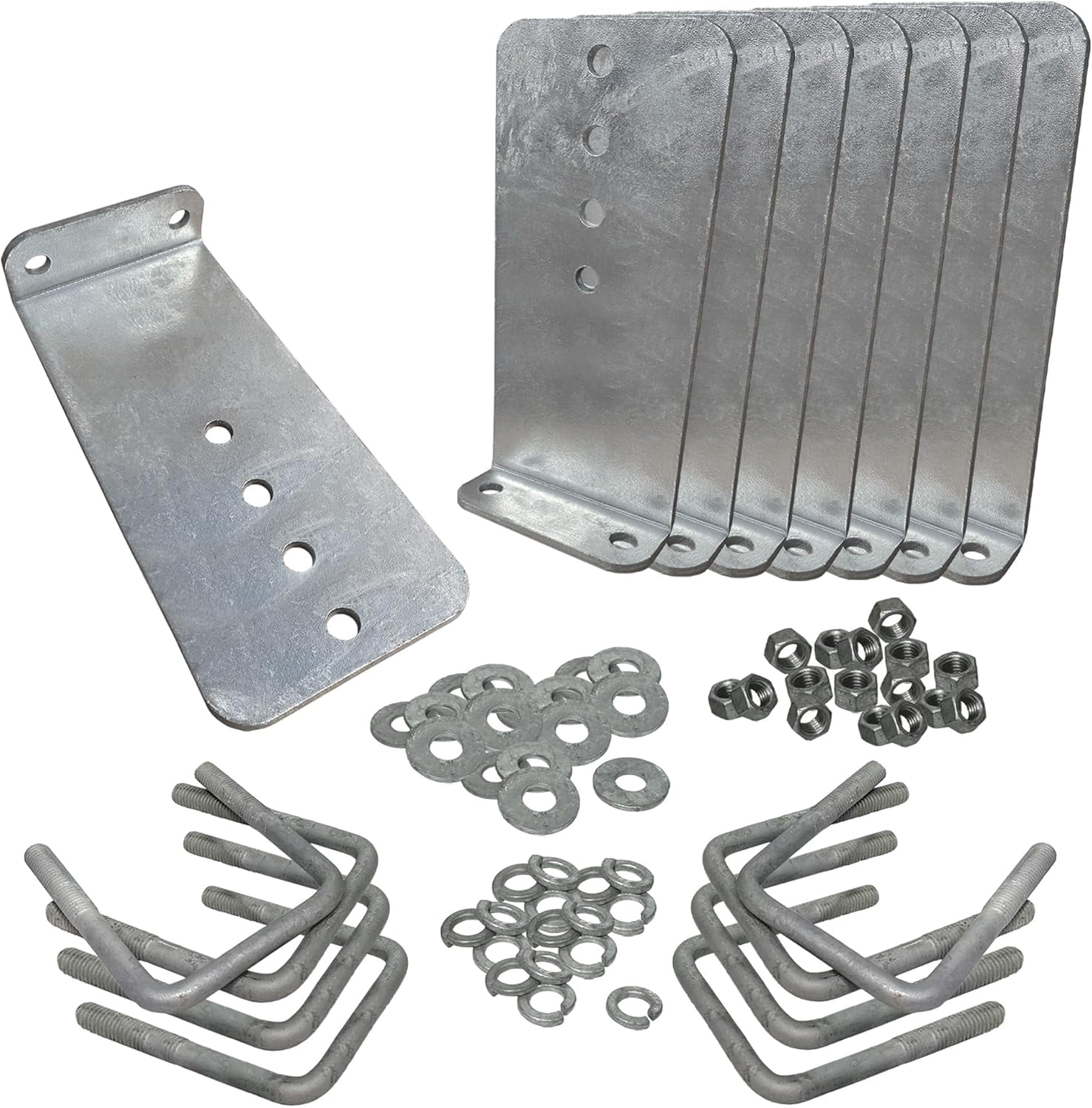 8 Pack - 12" Galvanized L-Type Bunk Bracket Kit for Boat Trailer, fits ...