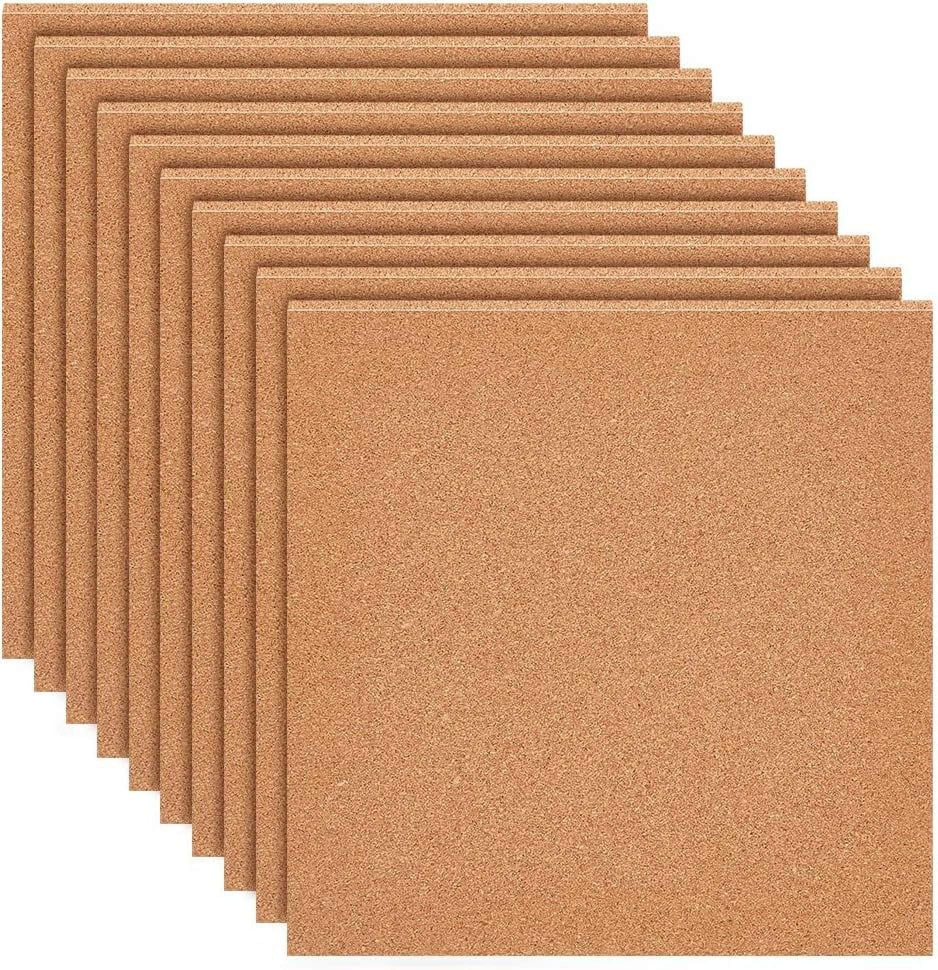 8 Pack 12x12 Inch Cork Board 3mm Thick Cork Board Tiles Square Cork ...