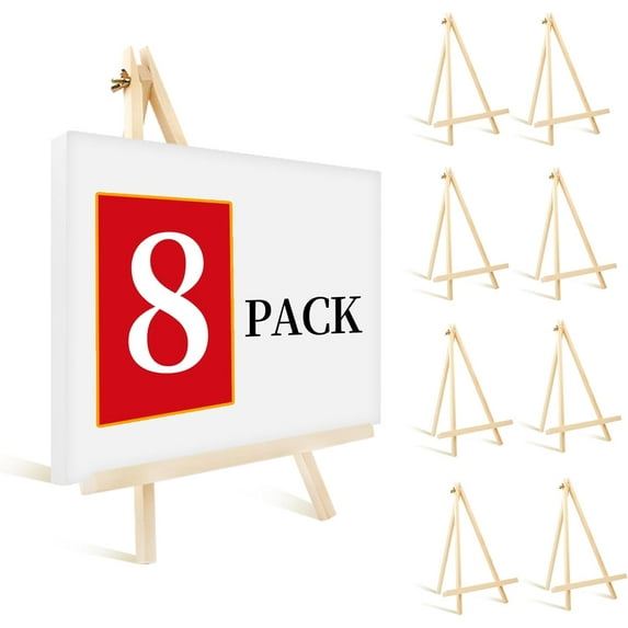 8 Pack 14 Inch Wood Easels, Tabletop Easels, Easel Stand for Painting ...
