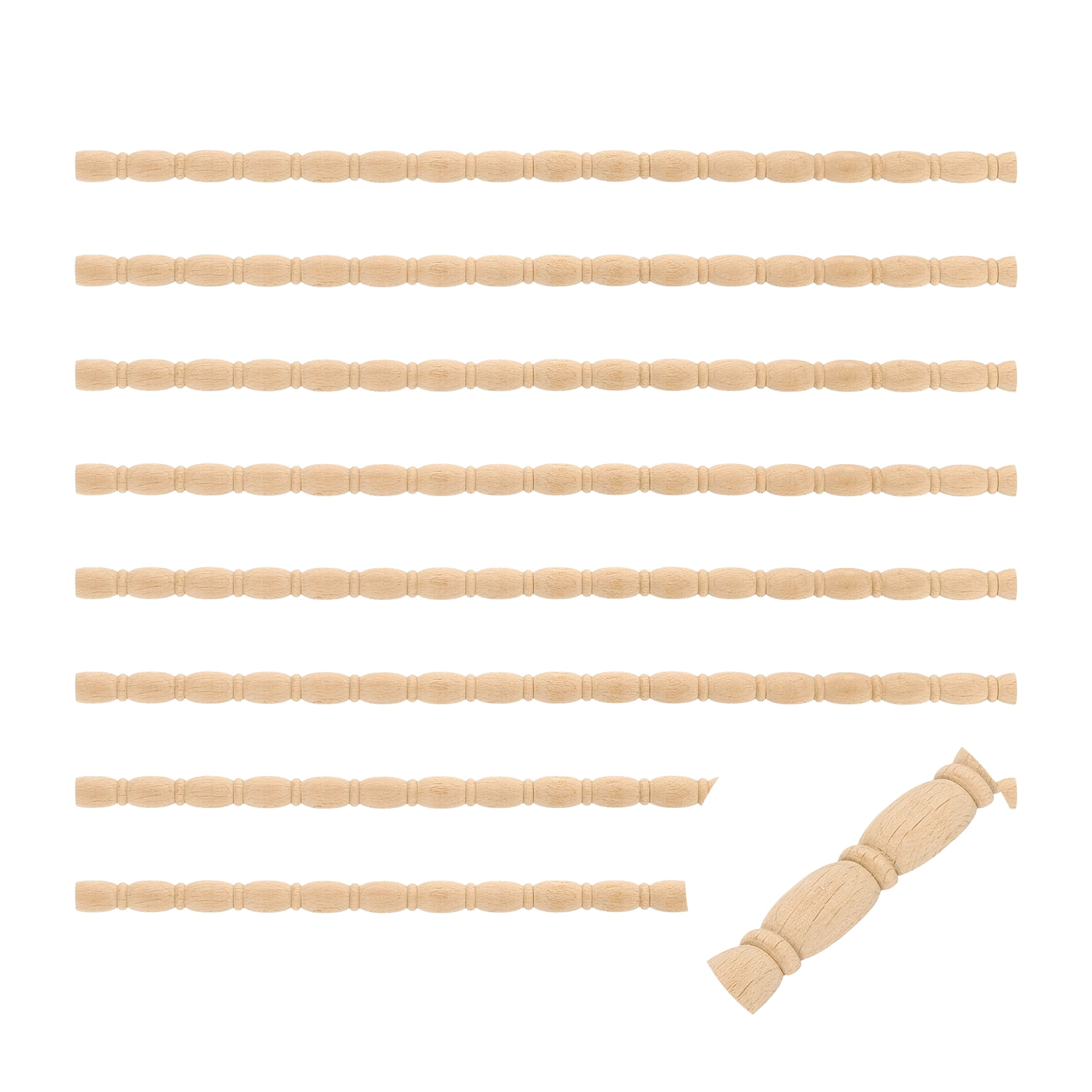 8 Pack 15.75" Decorative Wood Trim, Unfinished 3D Wooden Furniture ...