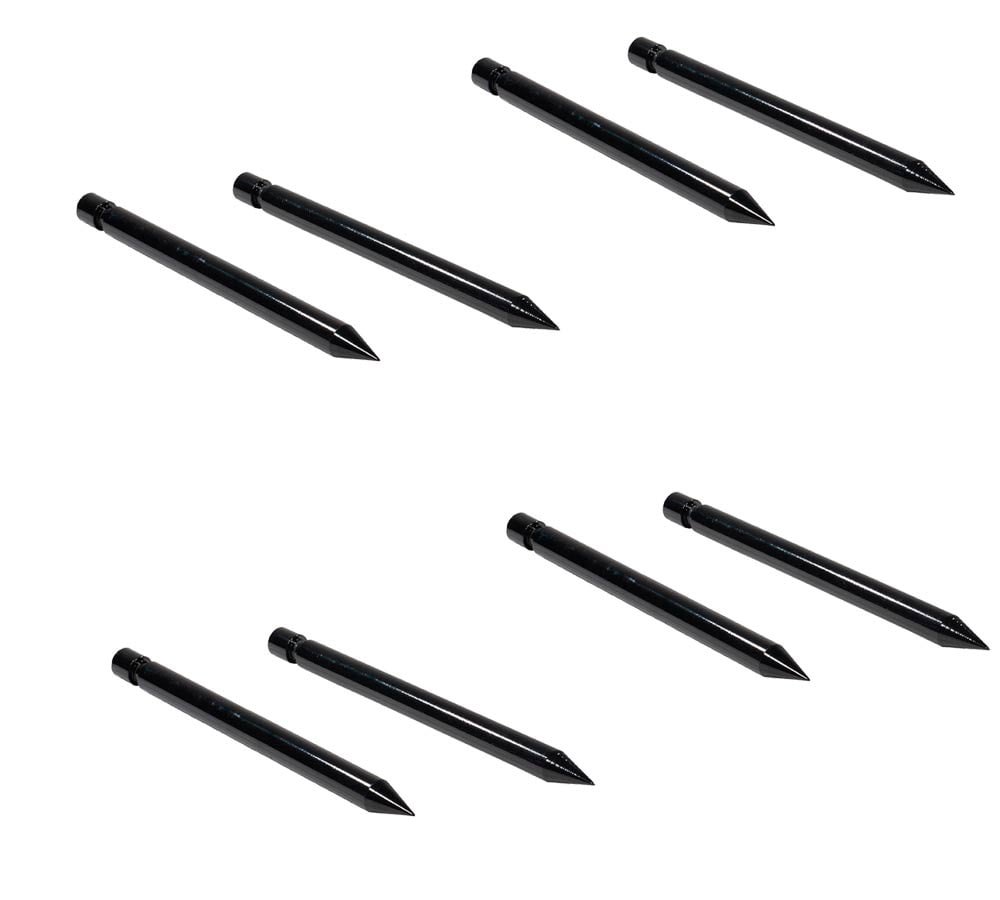 8 Pack 17" Hay Bale Spear Stabilizer Attachment - Black Powder Coated ...