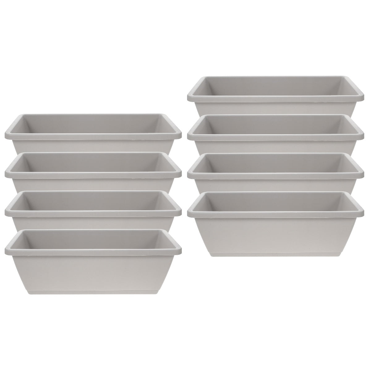 8 Pack 17 Inch Plastic Rectangular Window Planter Box, Rectangular ...