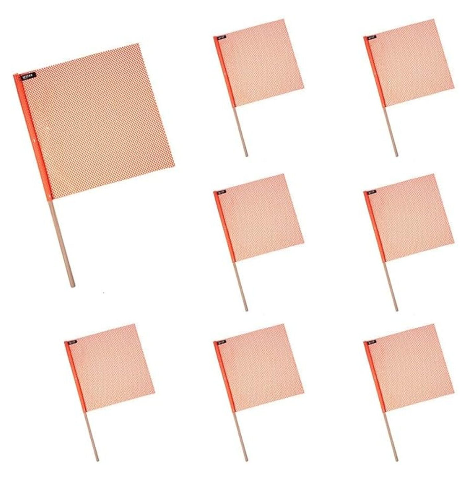 (8 Pack) 18"x18" Orange Safety Flags for Truck Loads w/Dowel - DOT ...