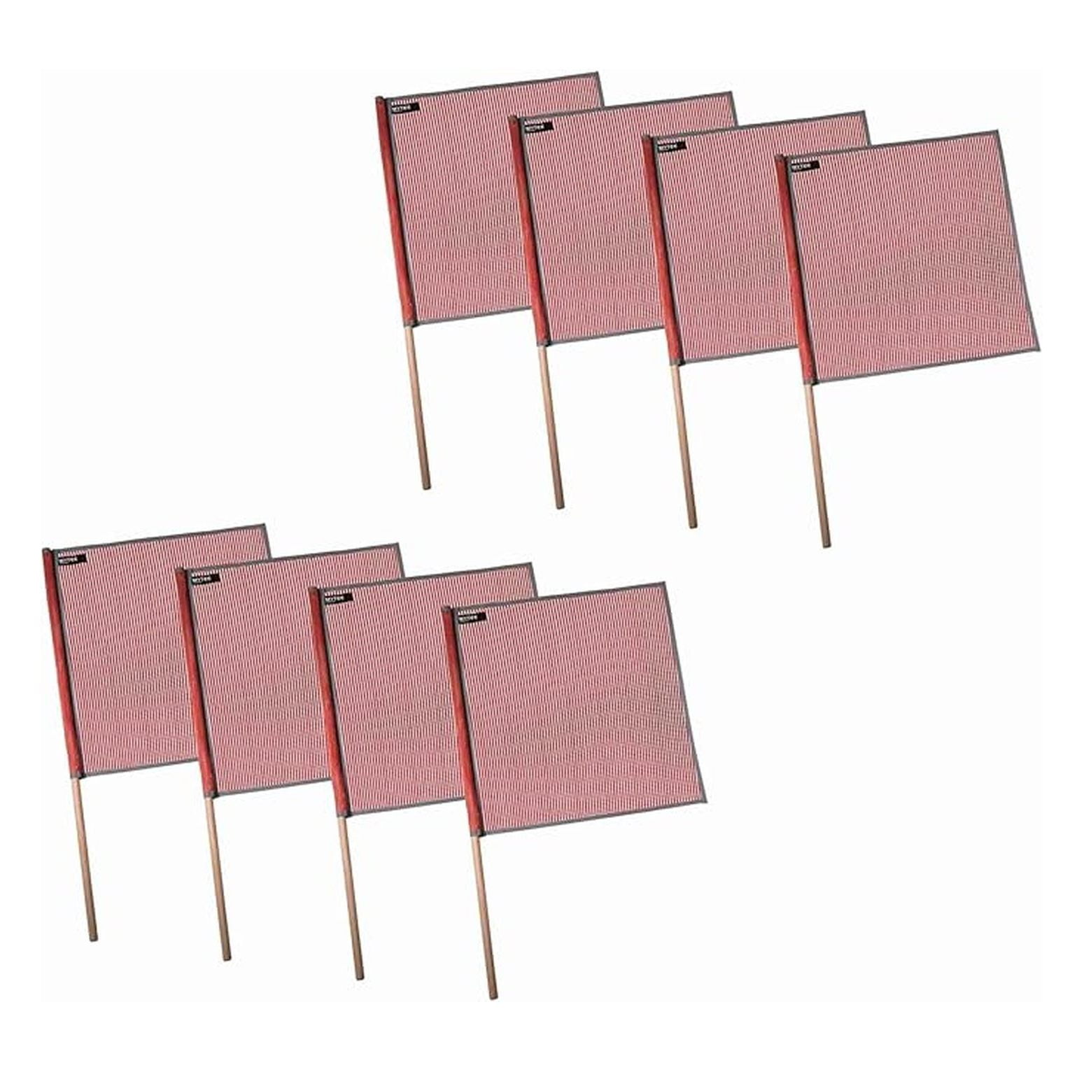 (8 Pack) 18"x18" Red Warning Flags for Trucks with Dowel & Reflective ...