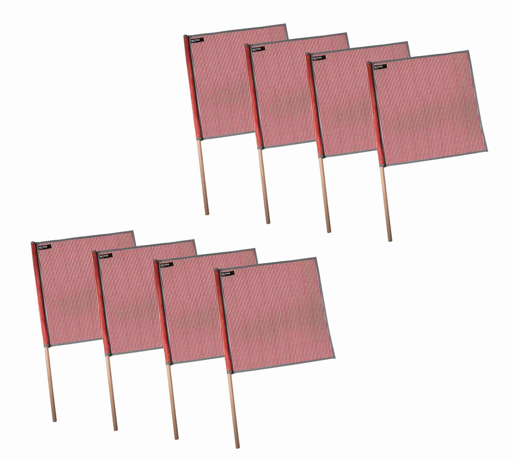 (8 Pack) 18"x18" Red Warning Flags for Trucks with Dowel & Reflective ...