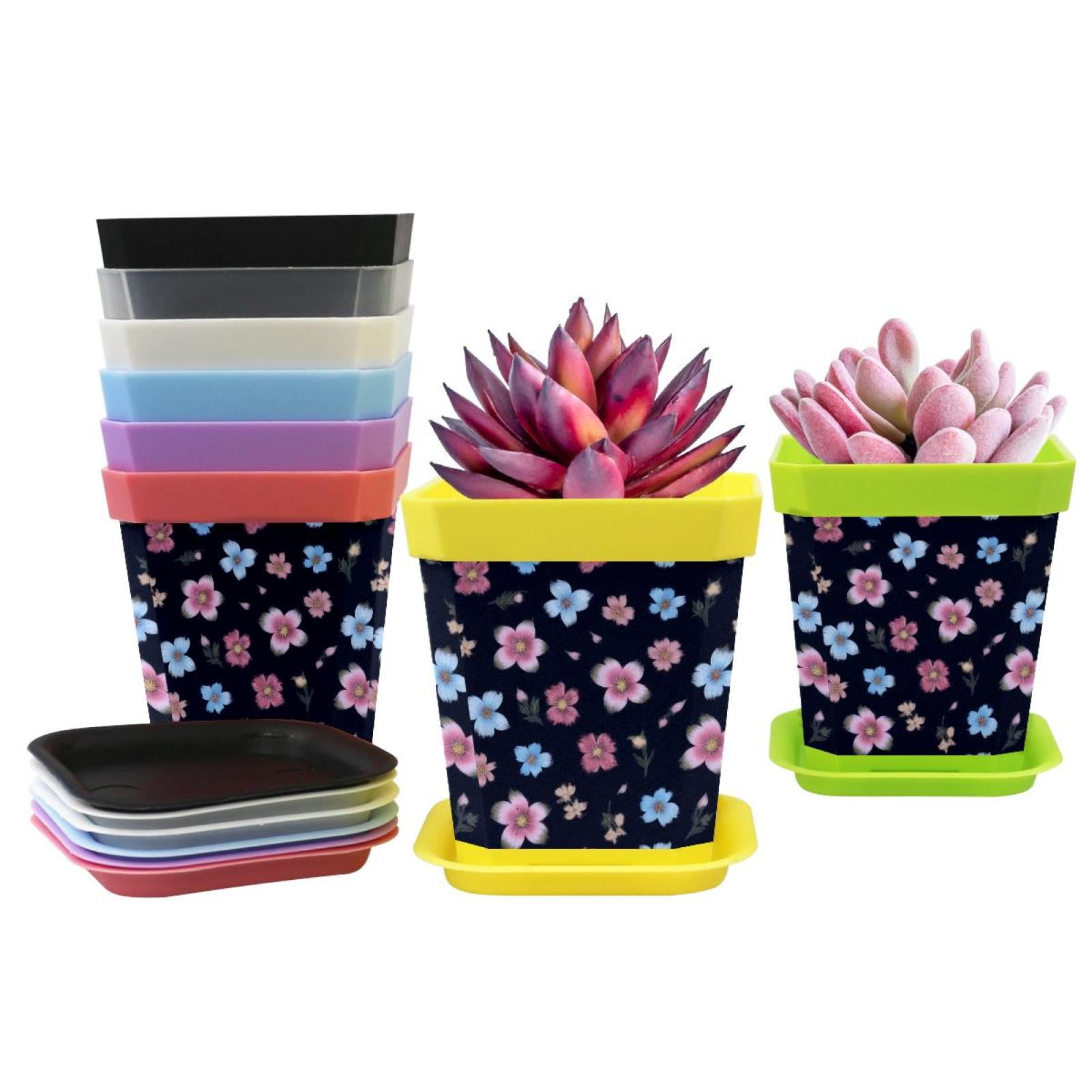 8 Pack 2.75’ Gradient Flowers Small Flower Pots Nursery Pot Garden ...