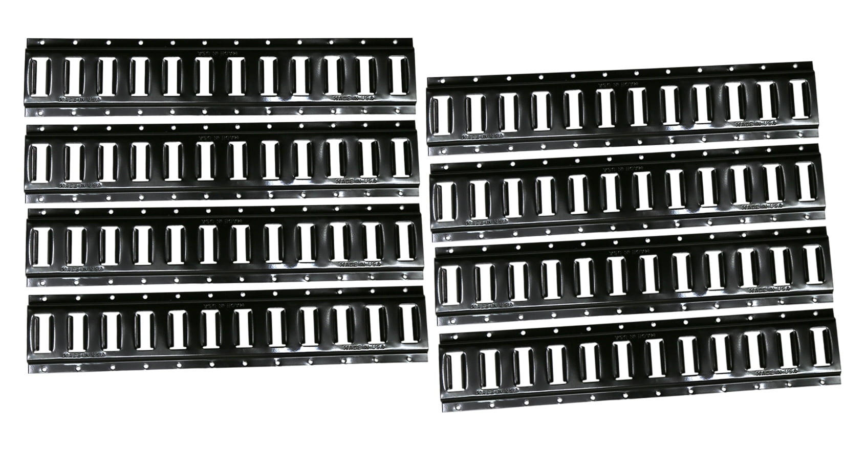 (8 Pack) 2 Ft Horizontal E Track Tie-Down Rail - Made in USA | Black ...