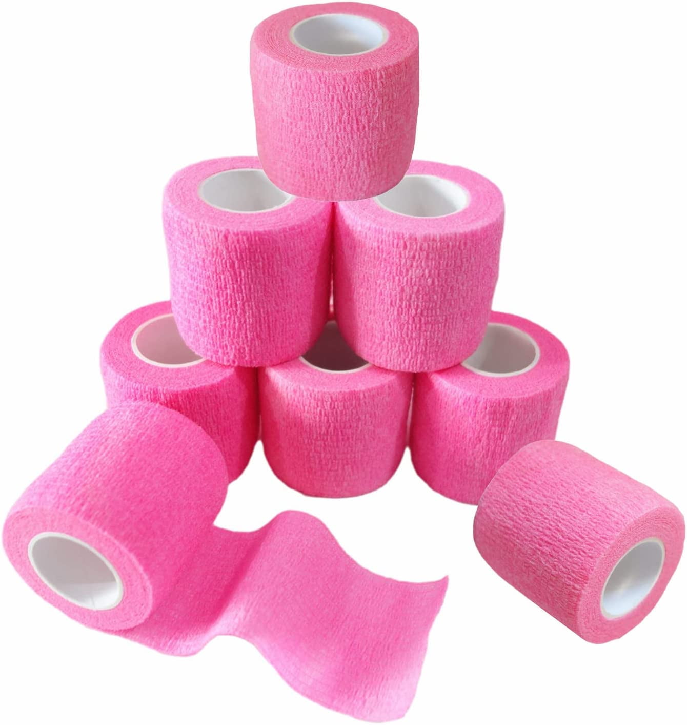 8 Pack 2 Inches Self Adhesive Bandage Wrap Breathable Cohesive Vet Wrap ...
