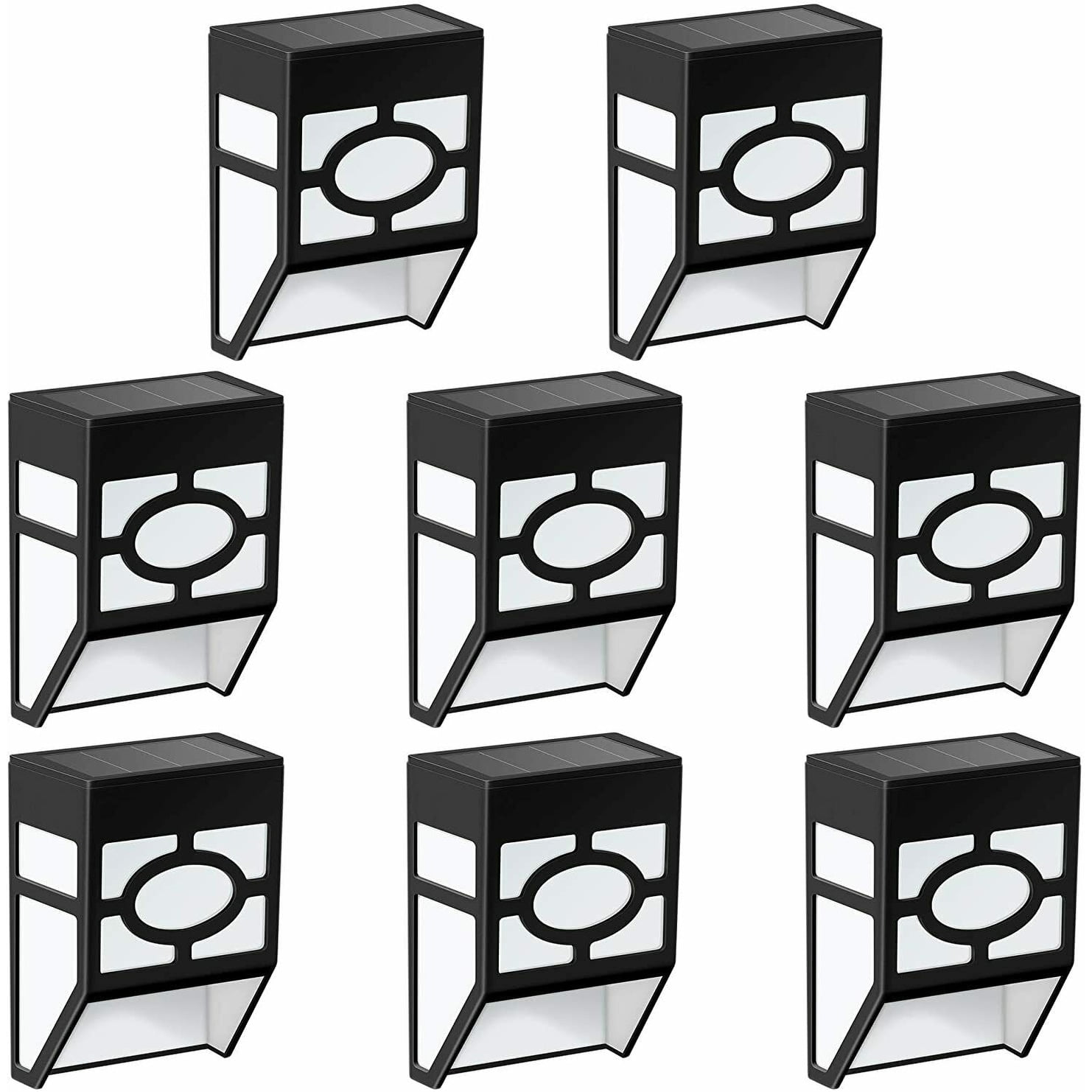 8 Pack 2 LED Solar Deck Lights Solar Lights Waterproof Cool White ...