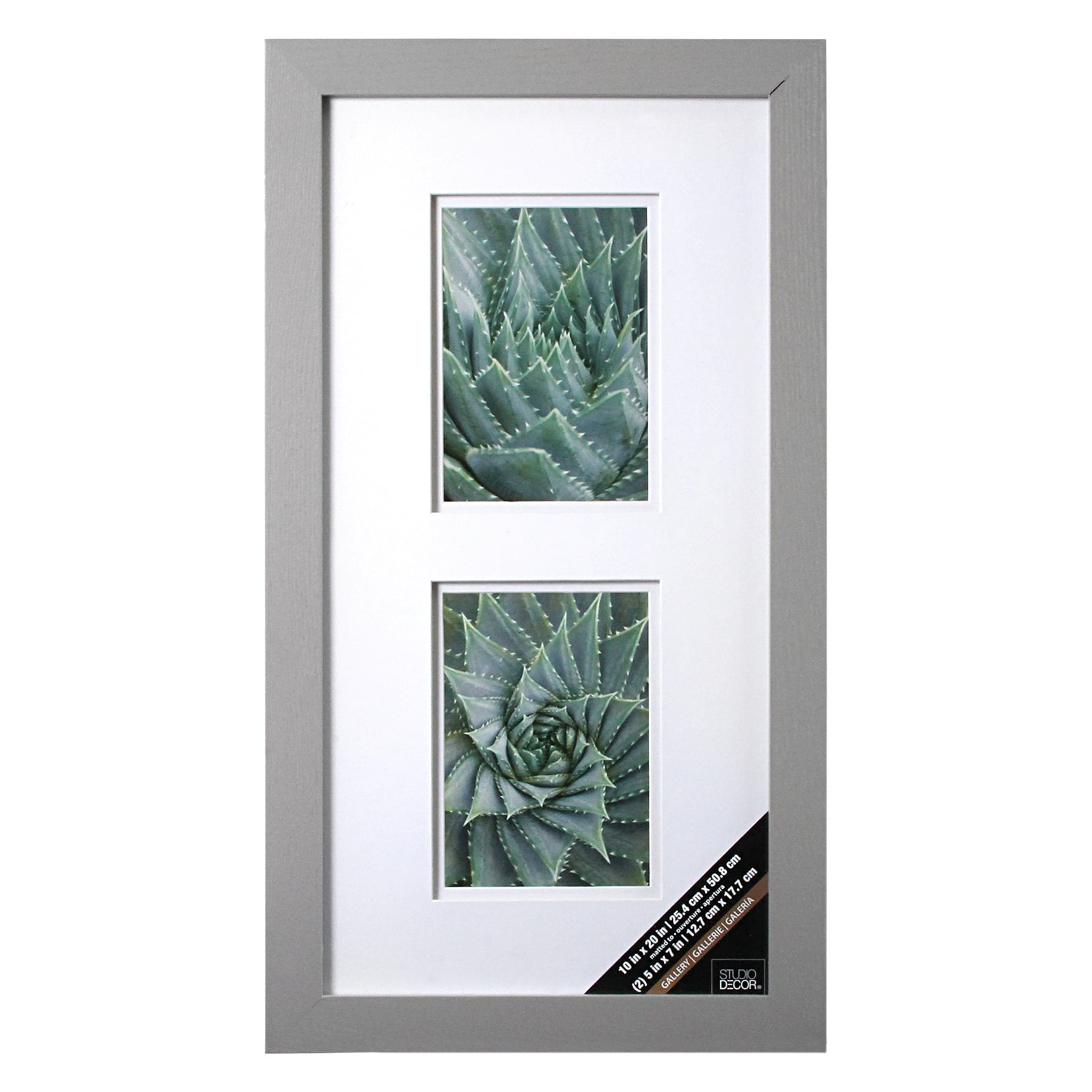 8 Pack: 2 Opening Gray 5" x 7" Collage Frame with Double Mat - Gallery ...