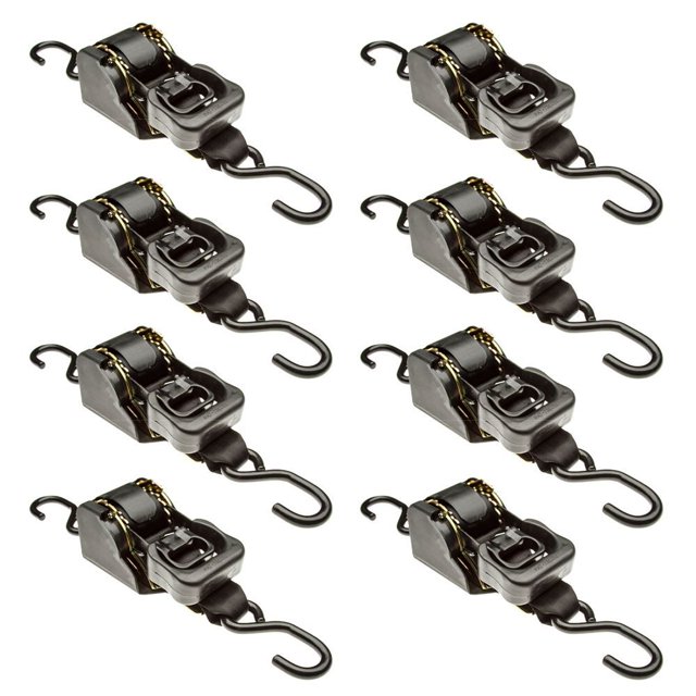 8-Pack - 2in x 10' Retractable Ratchet Strap with S-Hooks - Walmart.com