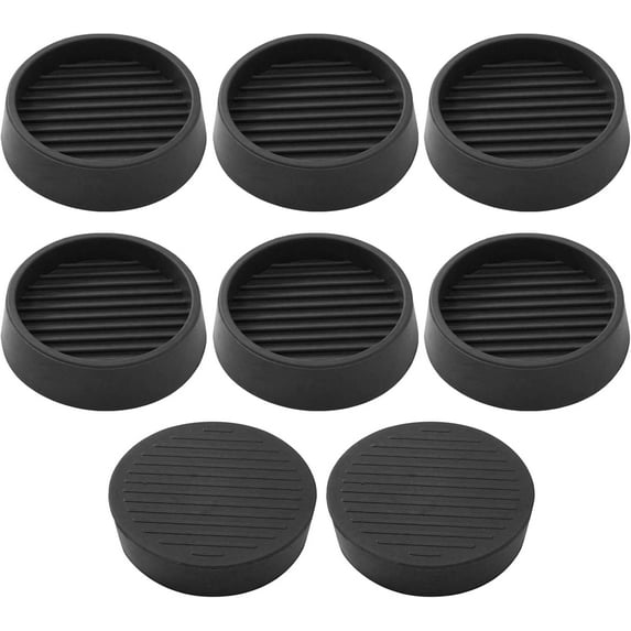 8 Pack 2 x 2 Inch Round Rubber Caster Cups, Non Slip Furniture Pads ...