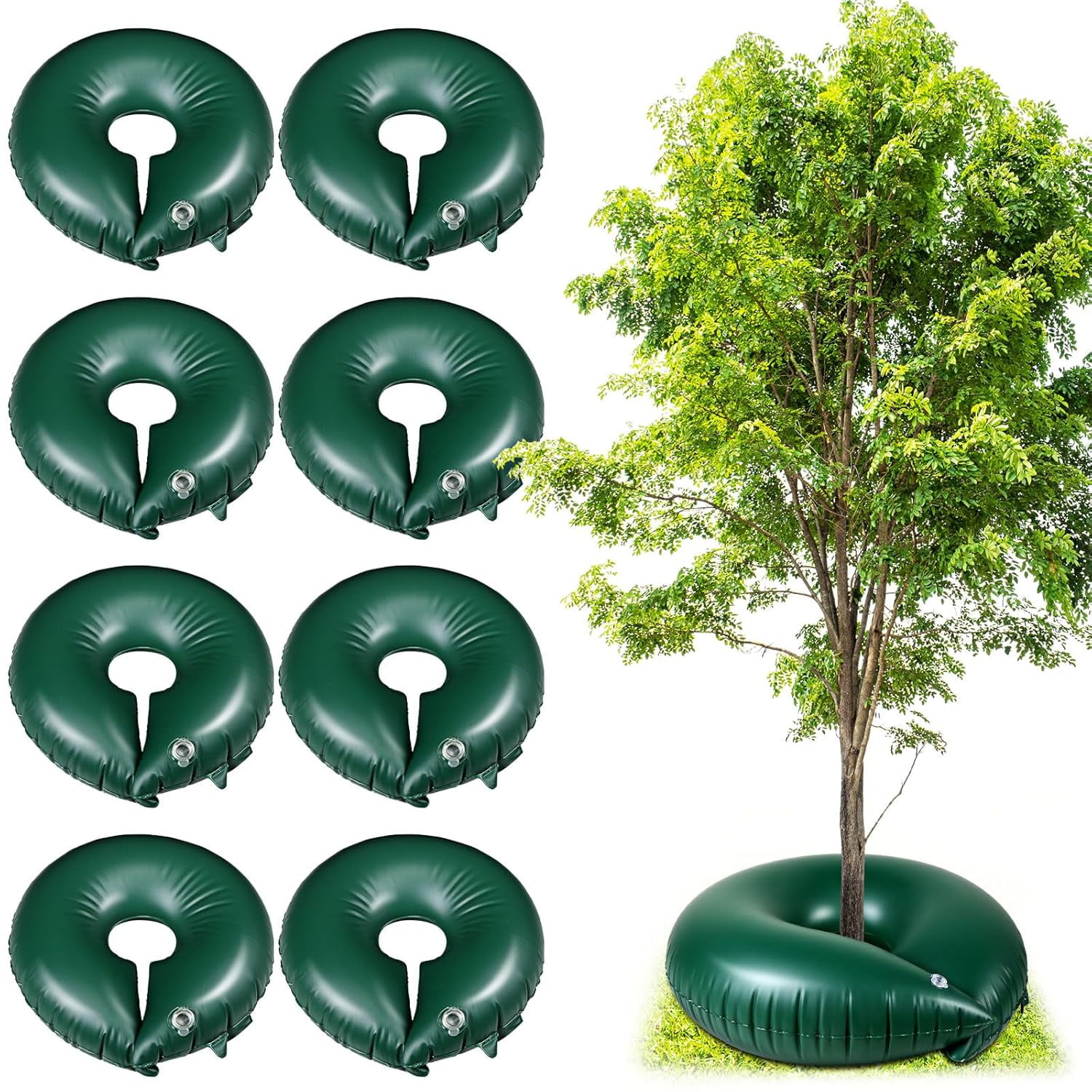 8 Pack 20 Gallon Tree Watering Ring Tree Watering Bag Slow Release PVC ...