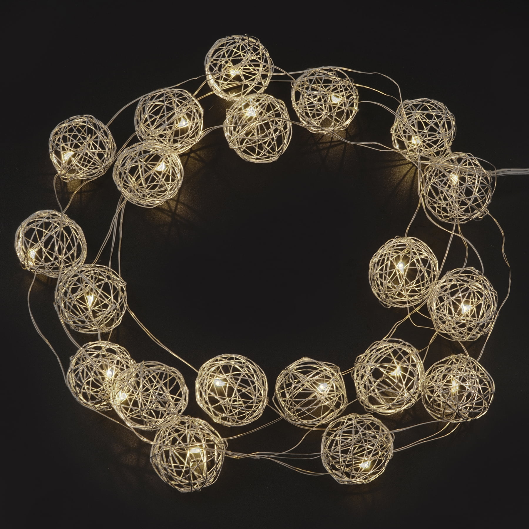 8 Pack: 20ct. Warm White Wire Ball LED String Lights by Ashland ...