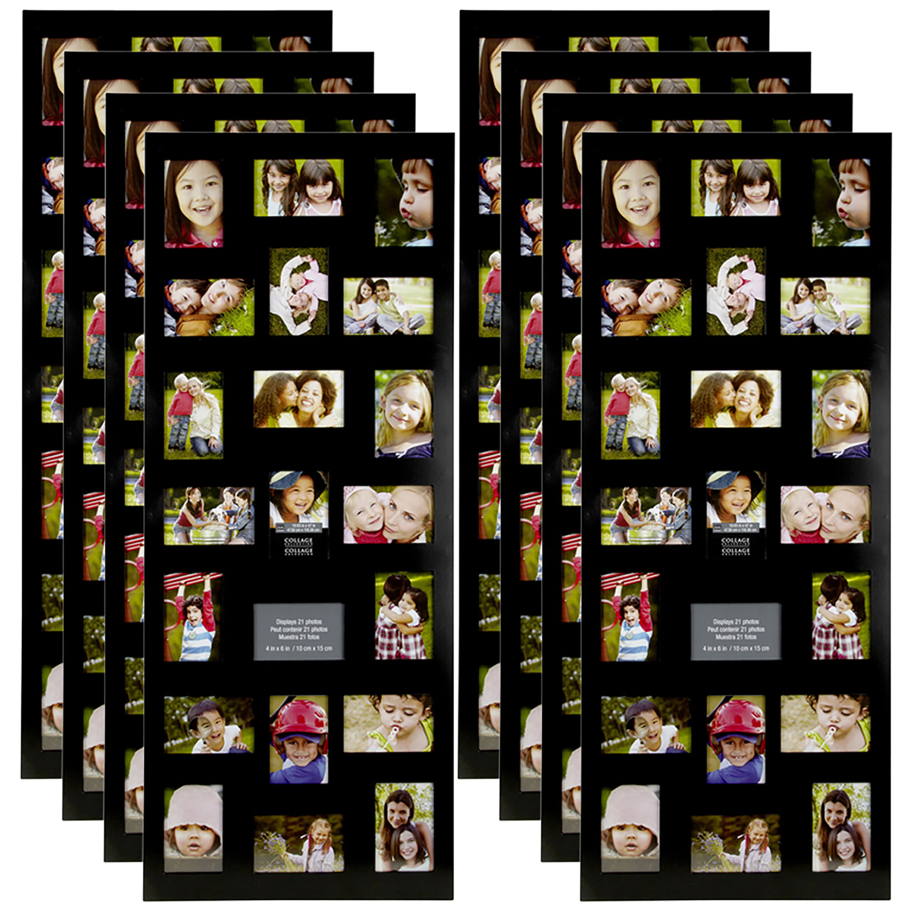 8 Pack: 21 Opening Black 4" x 6" Collage Frame by Studio Décor ...