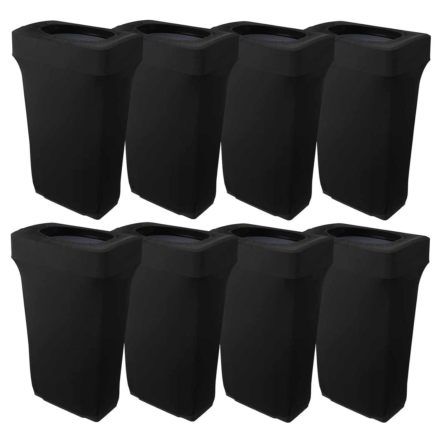8 Pack 23 Gallon Stretch Spandex Trash Can Cover for Outdoor Fitted ...