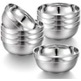 8 Pack 24 oz Stainless Steel Bowls Double Walled Insulated Soup Ice ...