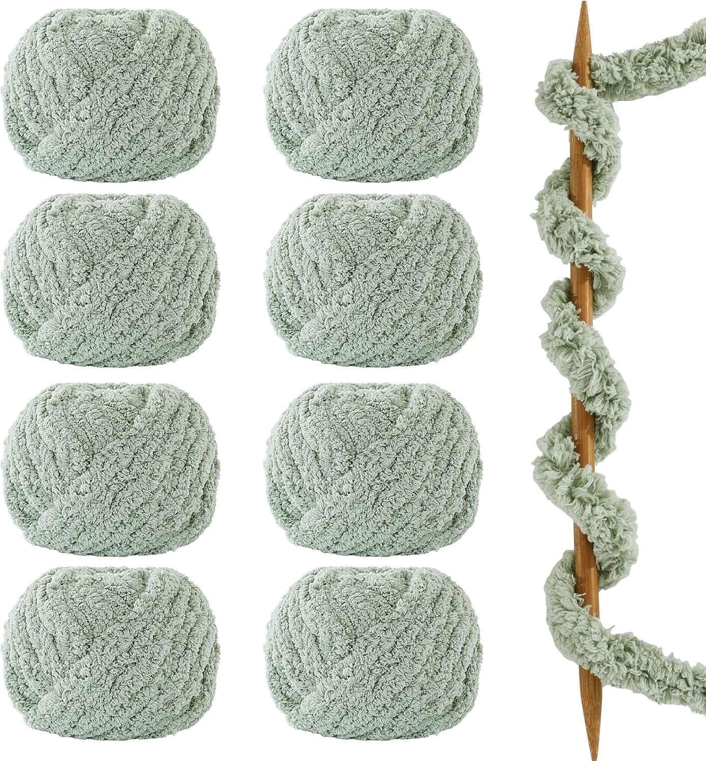 8 Pack (27 yds,8 oz Each Skein) Giant Chunky Yarn for Hand Knitting,Big ...