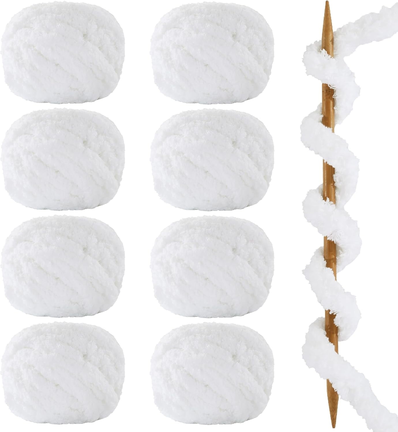 8 Pack (27 yds,8 oz Each Skein) Giant Chunky Yarn for Hand Knitting,Big ...