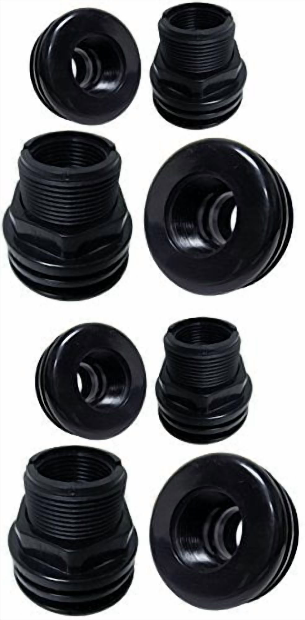 8 Pack - 3/4" Threaded X Threaded Bulkhead (AM BRAND) - Walmart.com