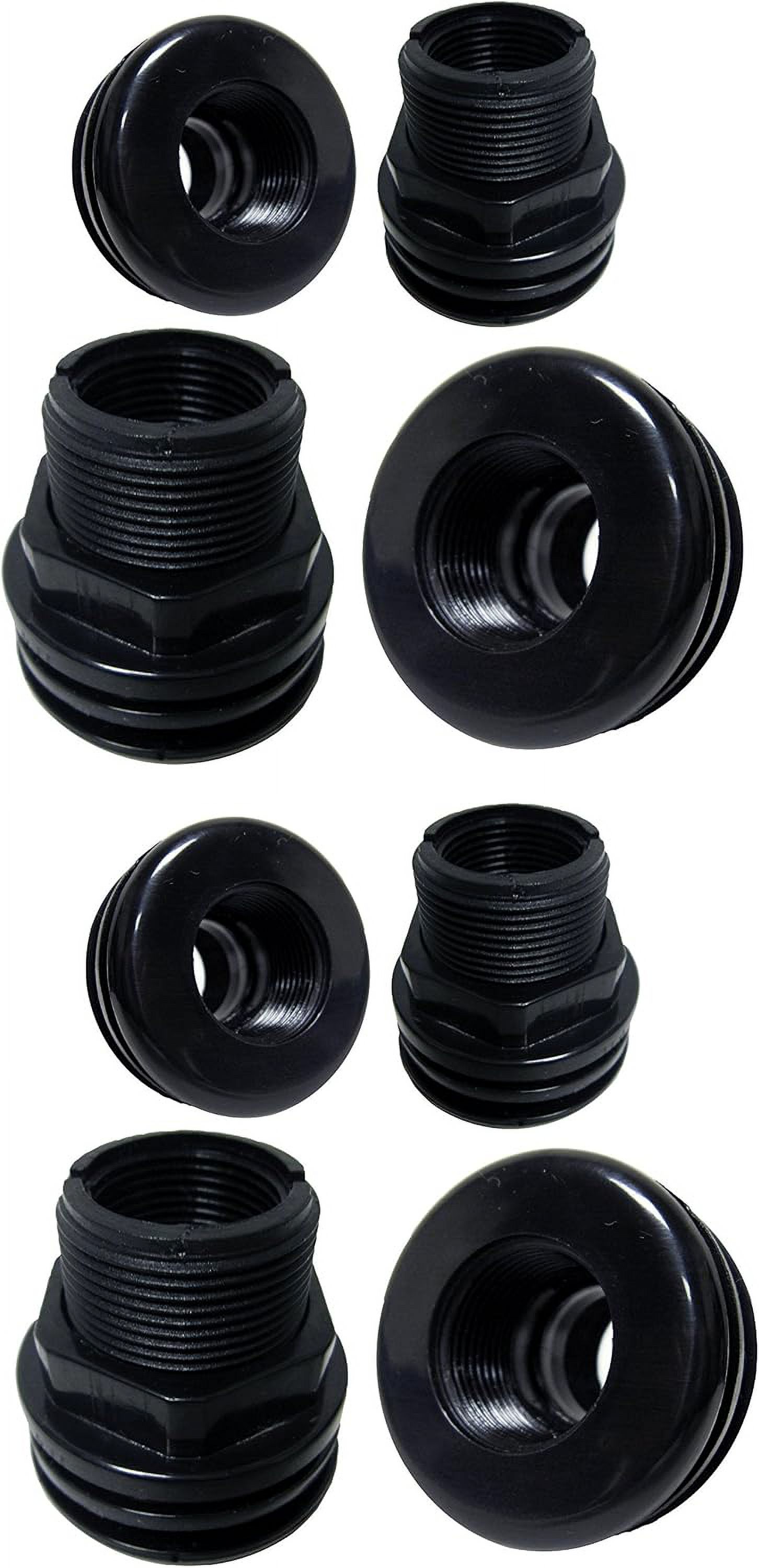 8 Pack - 3/4" Threaded X Threaded Bulkhead (AM BRAND) - Walmart.com