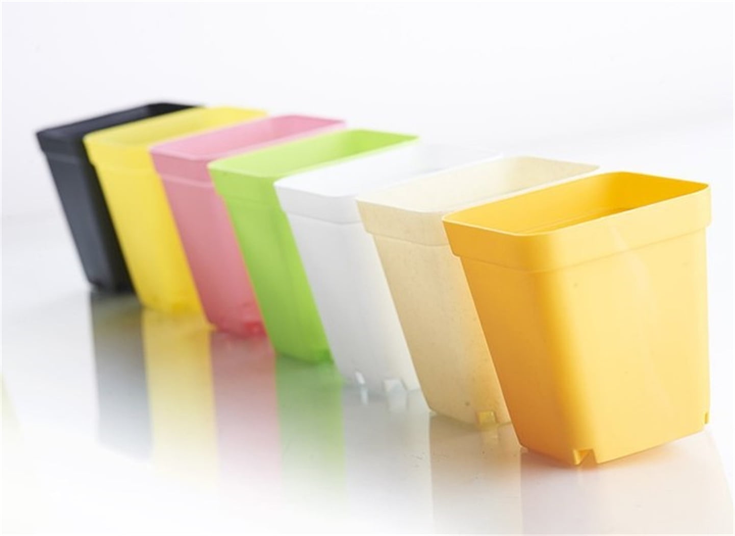 8 Pack 3 Inch Plastic Plant Pots, Happon Seedling Nursery Pots ...