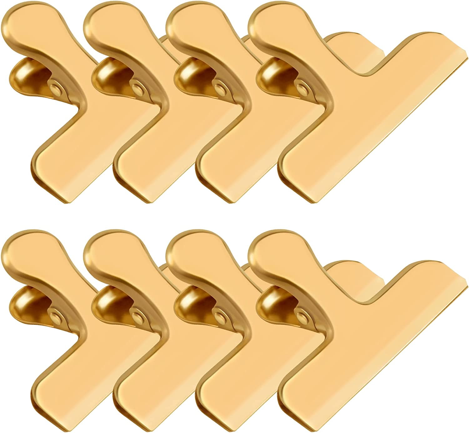 8 Pack 3 Inch Wide Stainless Steel Chip Clips Food Bag Clips Heavy Duty ...