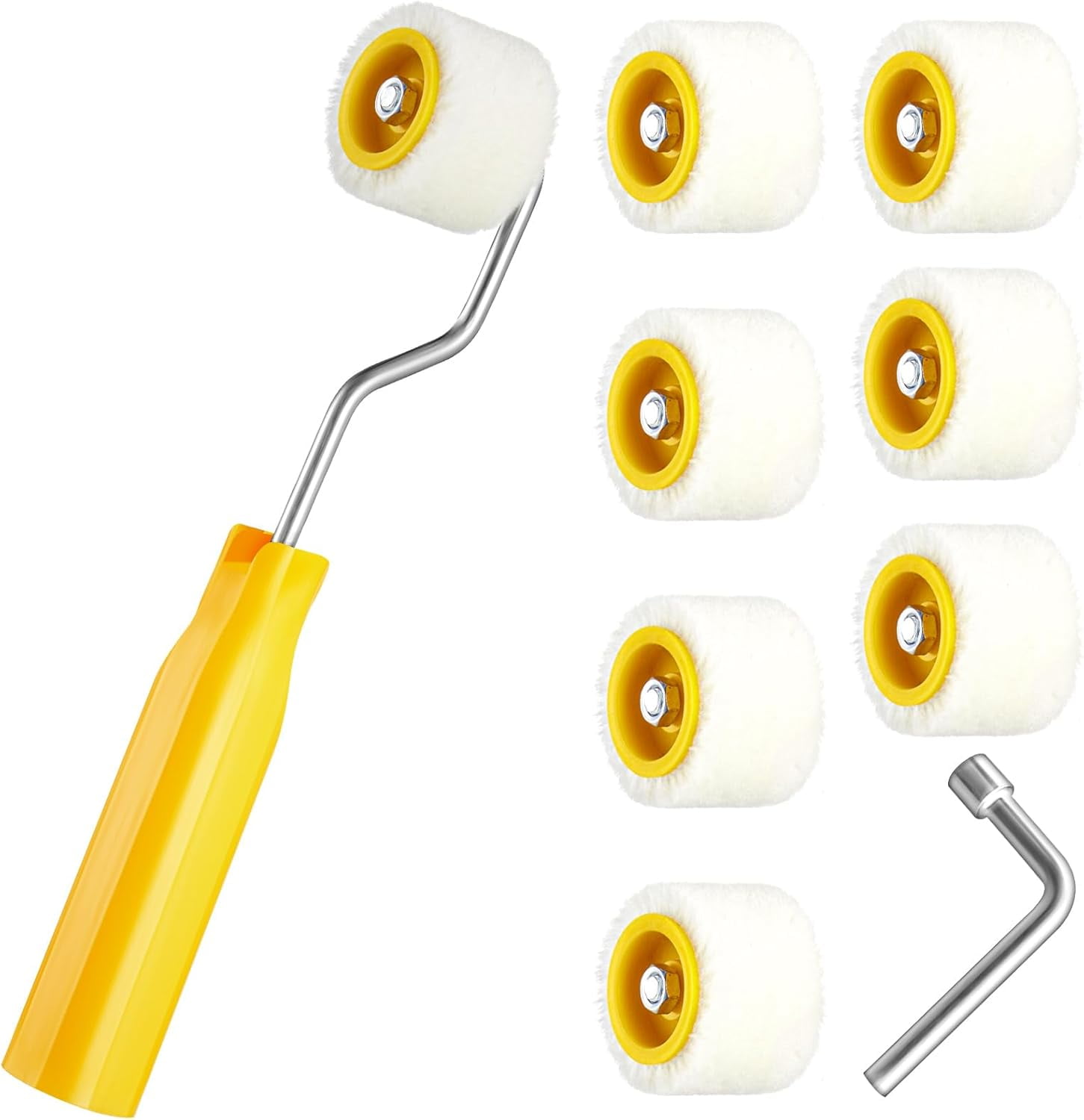 8 Pack 4/5 Inch Mini Paint Roller Small Paint Roller for Touch up Trim ...