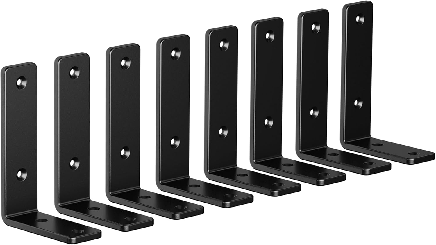 8-Pack 4 Inch Heavy Duty Shelf Brackets, Premium Floating L Bracket for ...